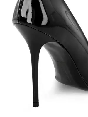 Philipp Plein 105mm Pointed-toe Leather Pumps - Black