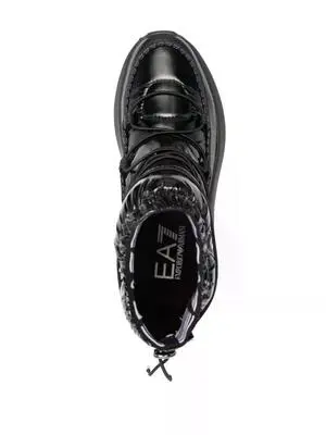 EA7 Logo-print Quilted Snow Boots - Black