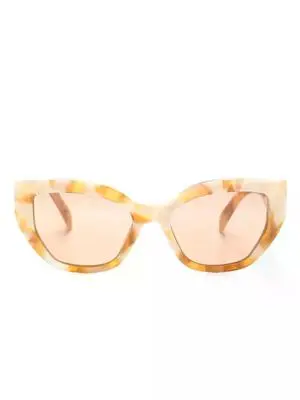 Prada Butterfly-frame Tinted Sunglasses - Neutrals