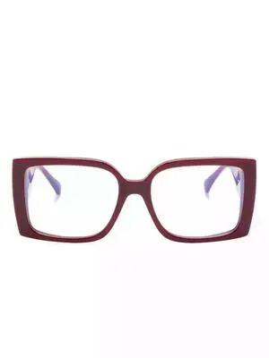 Max Mara Square-frame Glasses - Red