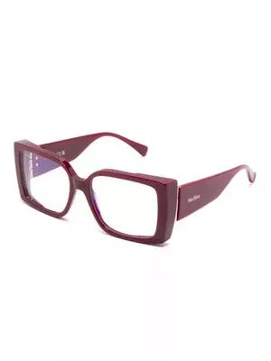 Max Mara Square-frame Glasses - Red