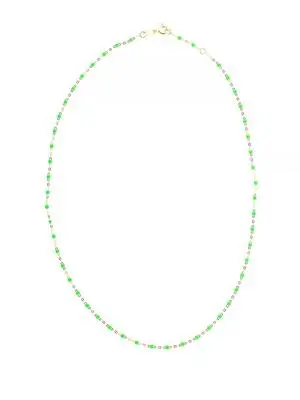 Gigi Clozeau 18kt Yellow Classic Gigi Neon Green Beaded Necklace - Gold