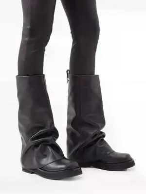 Attico Robin Layered Leather Boots