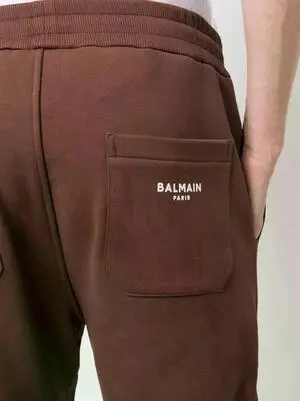 Balmain Logo-print Track Shorts - Brown