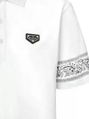 Philipp Plein Paisley Gothic Plein Polo Shirt
