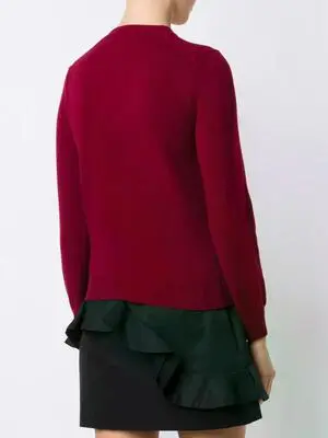 Play Comme Des Garcon Double Heart V-neck Jumper - Red