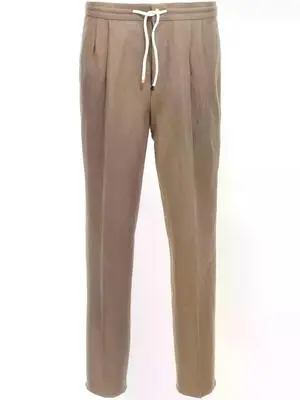 Brunello Cucinelli Linen Trousers - Brown