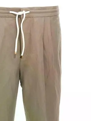 Brunello Cucinelli Linen Trousers - Brown