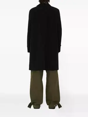 Burberry Pointed Collar Gabardine Coat - Black