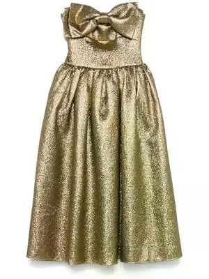 SELF-PORTRAIT Metallic Midi Dress