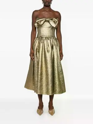 SELF-PORTRAIT Metallic Midi Dress
