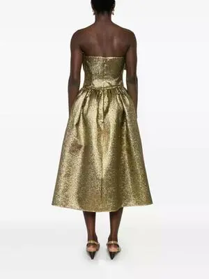 SELF-PORTRAIT Metallic Midi Dress