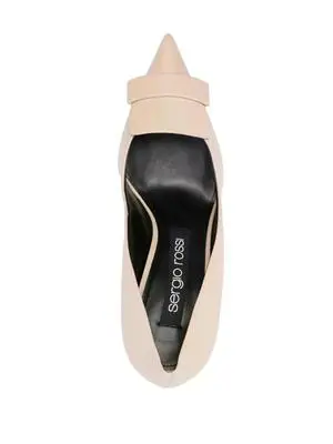 SERGIO ROSSI Sr1 85mm Leather Pumps - Neutrals