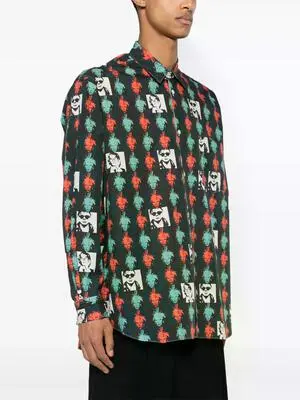 Comme Des Garçons Andy Warhol-print Cotton Shirt - Black