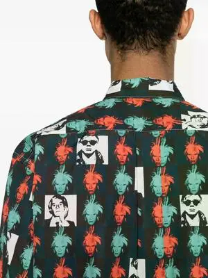 Comme Des Garçons Andy Warhol-print Cotton Shirt - Black