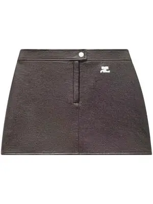 COURREGES A-line Mini Skirt - Brown