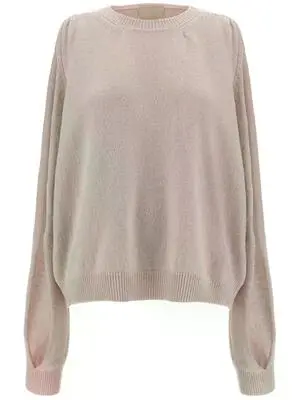 RAMAEL Crew Neck Long Sleeve Sweater With Cut-out Detail