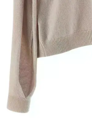 RAMAEL Crew Neck Long Sleeve Sweater With Cut-out Detail
