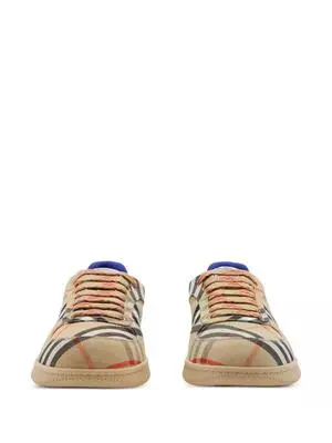 Burberry Check Lace-up Sneakers - Neutrals