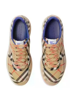 Burberry Check Lace-up Sneakers - Neutrals