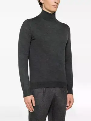 Tagliatore Miles Roll Neck Sweater - Grey