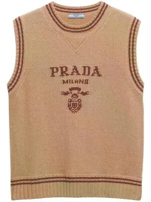 Prada Intarsia Ribbed Vest