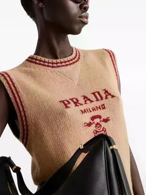 Prada Intarsia Ribbed Vest