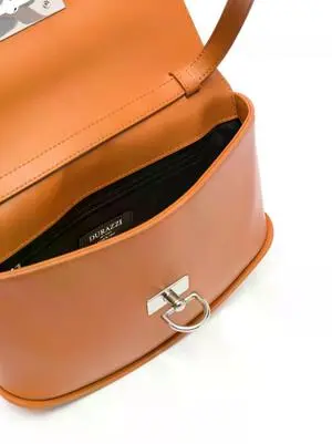 DURAZZI MILANO Logo-engraved Leather Shoulder Bag - Silver
