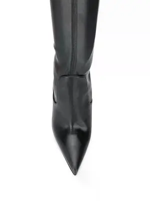 LE SILLA Eva Thigh-high Leather Boots - Black