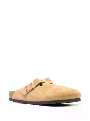 BIRKENSTOCK Boston Suede Mules - Neutrals