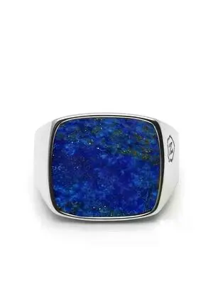 NIALAYA JEWELRY Lapis Lazuli Signet Ring - Silver
