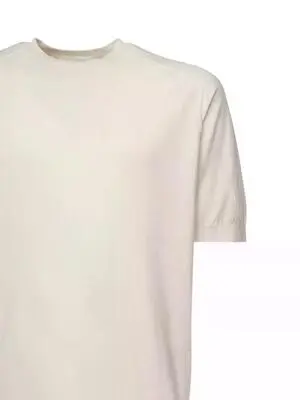 Eleventy Fine-knit Crew Neck T-shirt - Neutrals