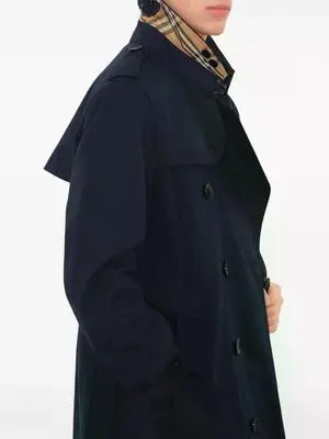 Burberry Double-breasted Trench Coat - Blue