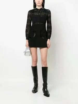 Dsquared2 Lace Long-sleeve Minidress - Black