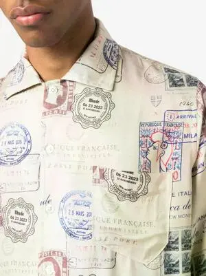 Rhude Passport Stamp Print Shirt
