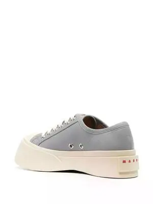 Marni Pablo Leather Flatform Sneakers - Grey