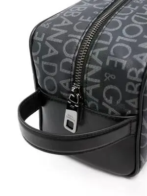 Dolce & Gabbana Logo-print Leather Wash Bag