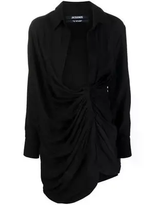 Jacquemus Long-sleeved Mini Shirt Dress