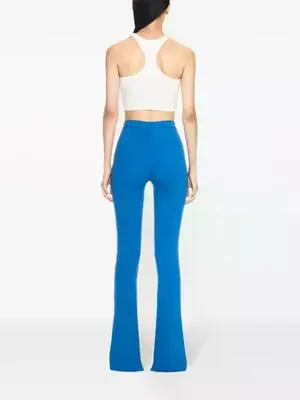 Off-White Logo-waistband Flared Leggings - Blue