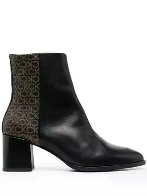 Calvin Klein Monogram-print Ankle Boots