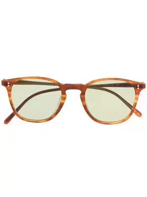 Oliver Spencer Tortoiseshell-effect Round-frame Sunglasses - Brown