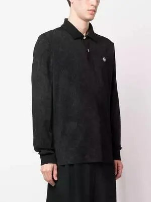 BILLIONAIRE Piquet Long-sleeved Polo Shirt