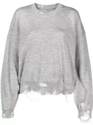 R13 Distressed Merino Wool Jumper