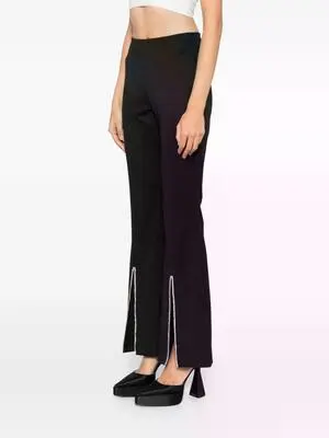 Alice + Olivia Flared Trousers With Crystal Embellishments
