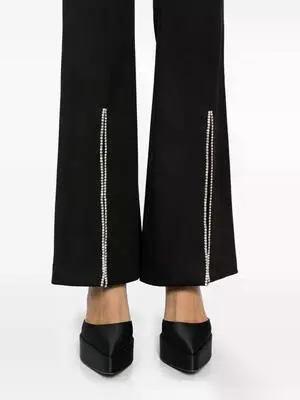 Alice + Olivia Flared Trousers With Crystal Embellishments