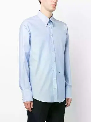 Dsquared2 Logo-print Long-sleeve Shirt - Blue