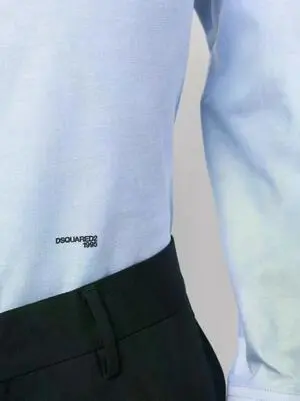 Dsquared2 Logo-print Long-sleeve Shirt - Blue