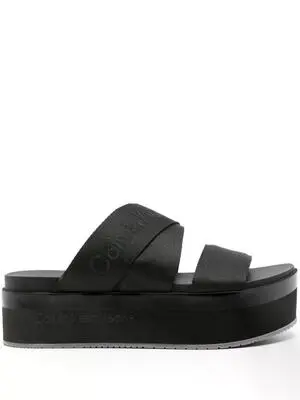 Calvin Klein Logo-jacquard Flatform Sandals