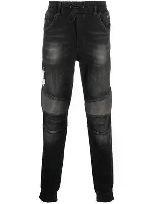 Philipp Plein Drawstring-waist Tapered Jeans