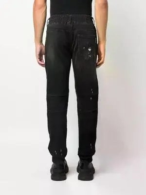 Philipp Plein Drawstring-waist Tapered Jeans